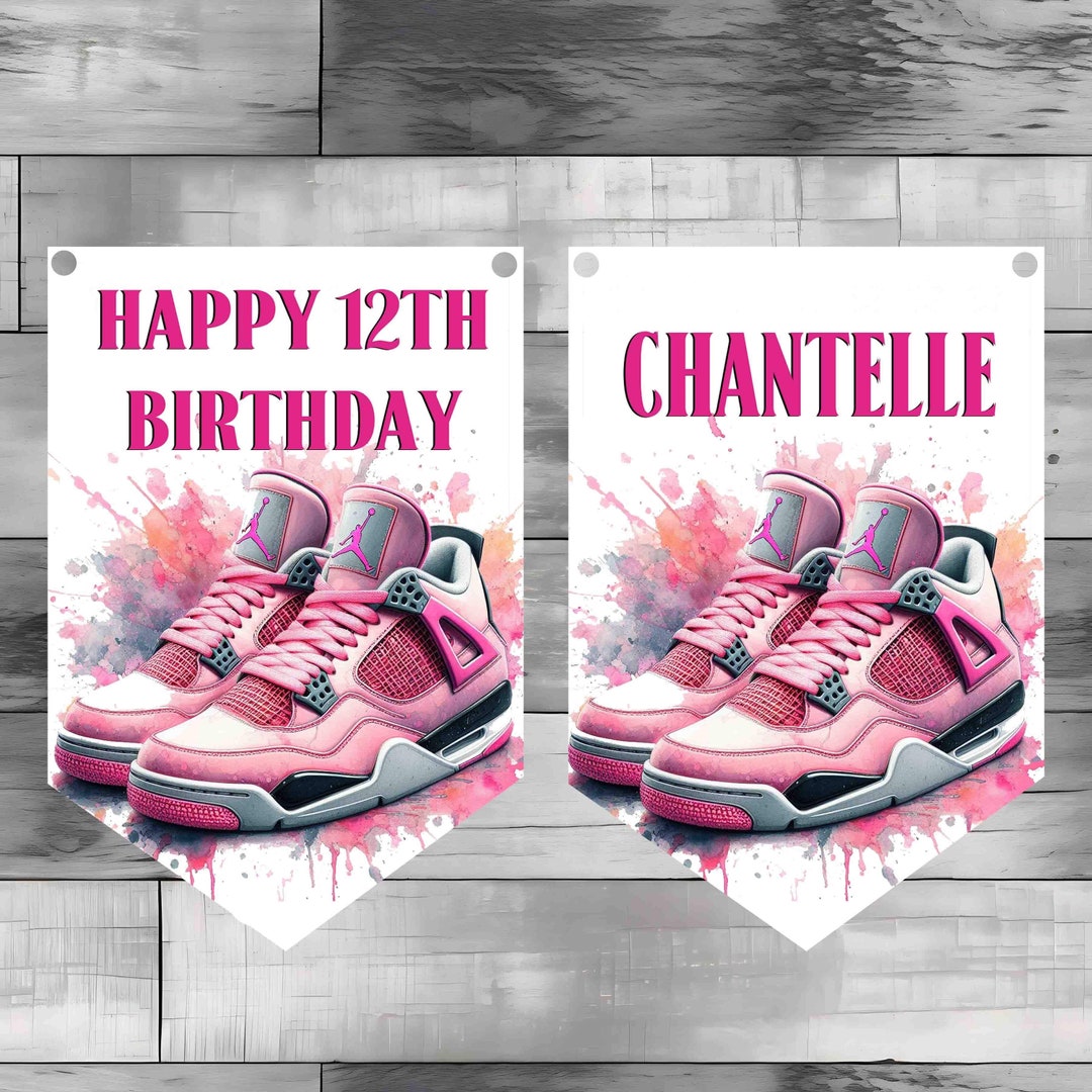 Personalised Air Jordan Bunting, Birthday Bunting,party,banner. Happy ...
