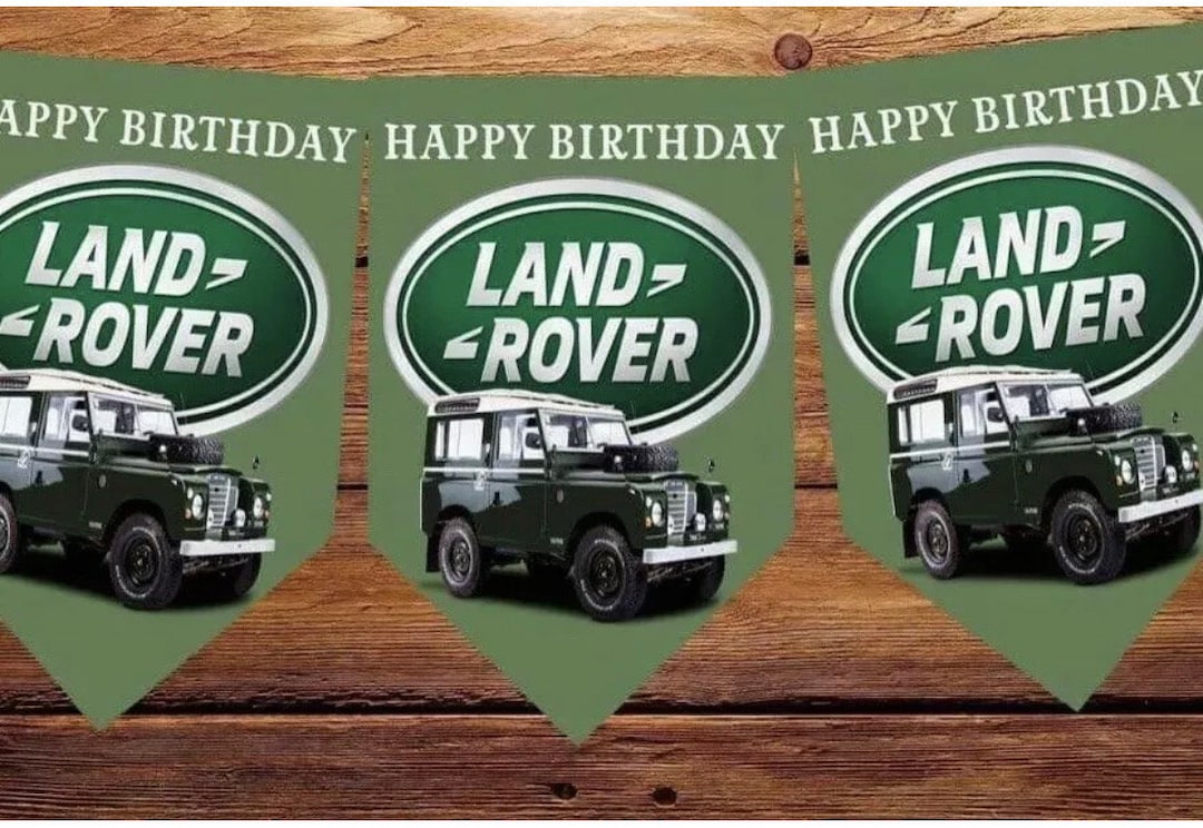 Land Rover Defender Bunting,personalised Party Bunting , off Roading ...