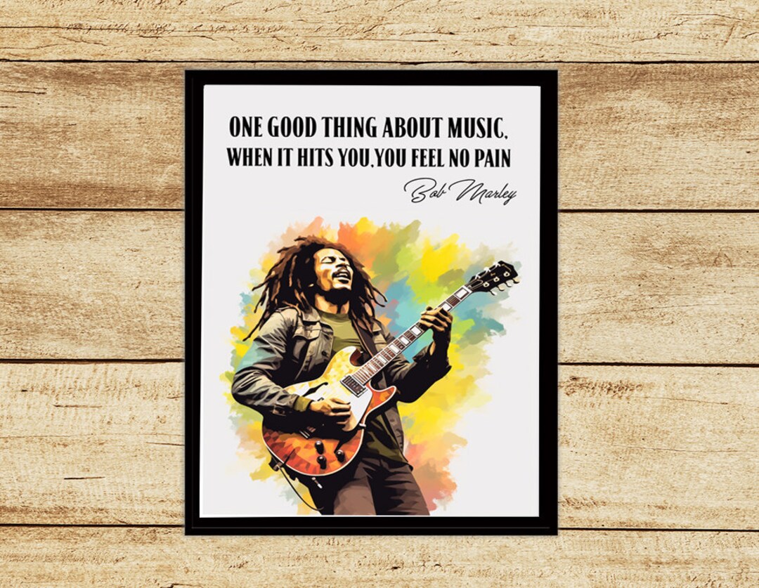 Bob Marley Wall Art , Bob Marley Quote, Music , Jamaica, Rasta , - Etsy