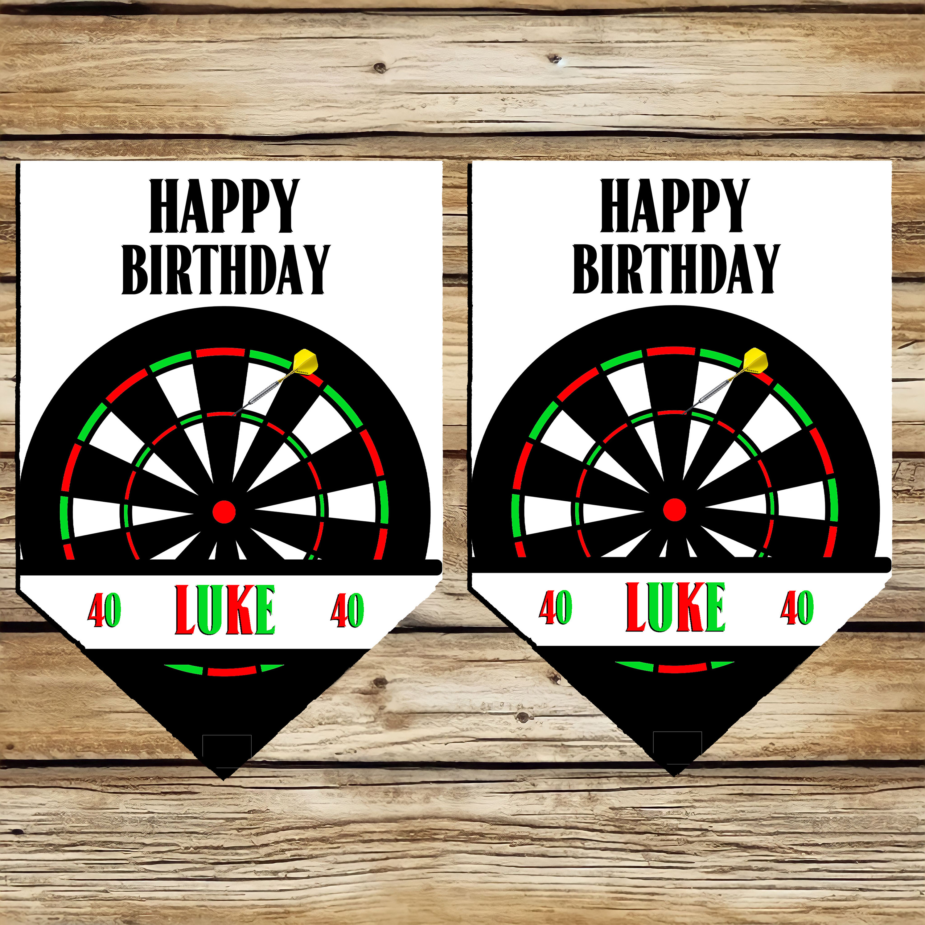 Personalised Darts Bunting , , Party Decorations, Darts Decorations ...