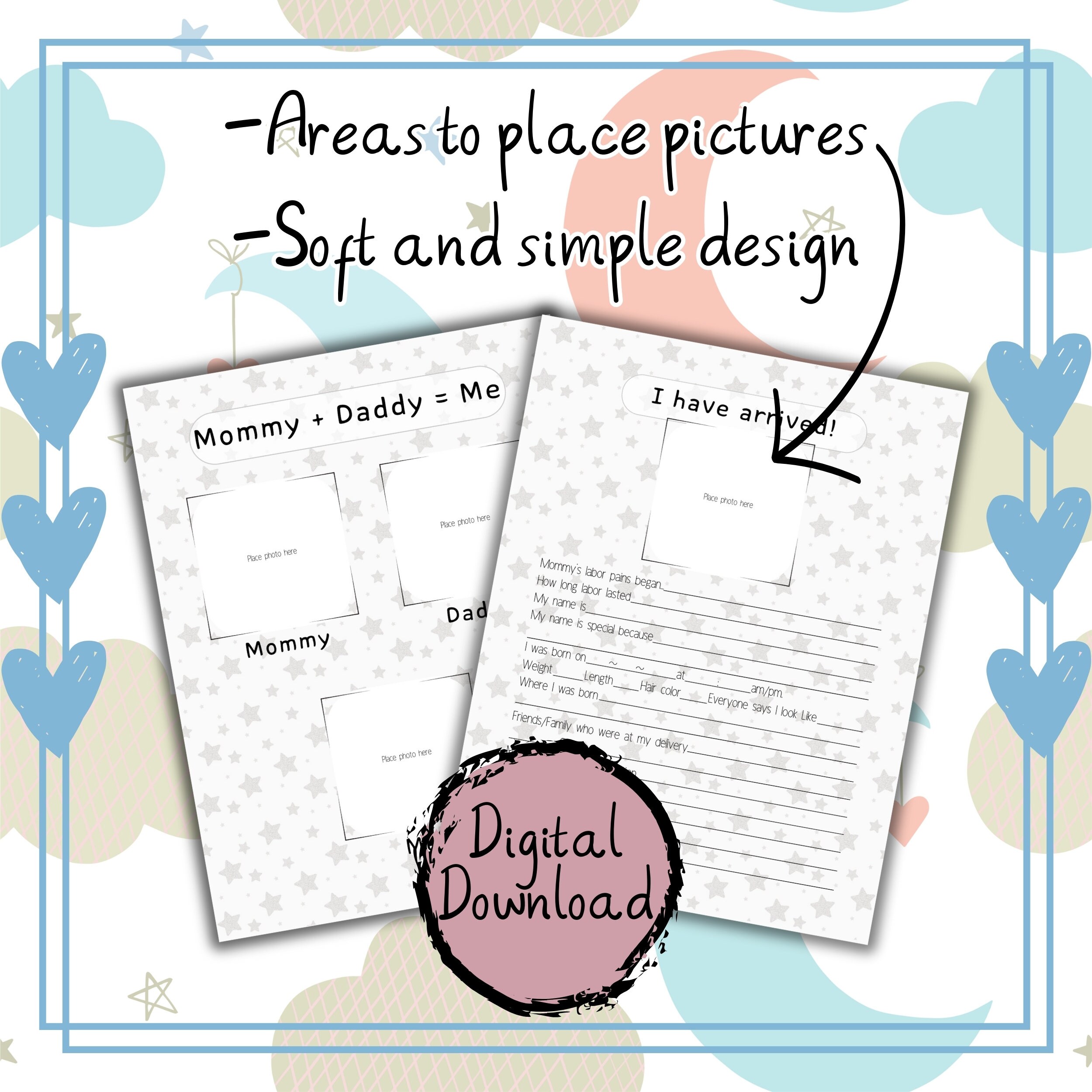 Baby Book Printable Sheets for Keepsake Memories - Etsy