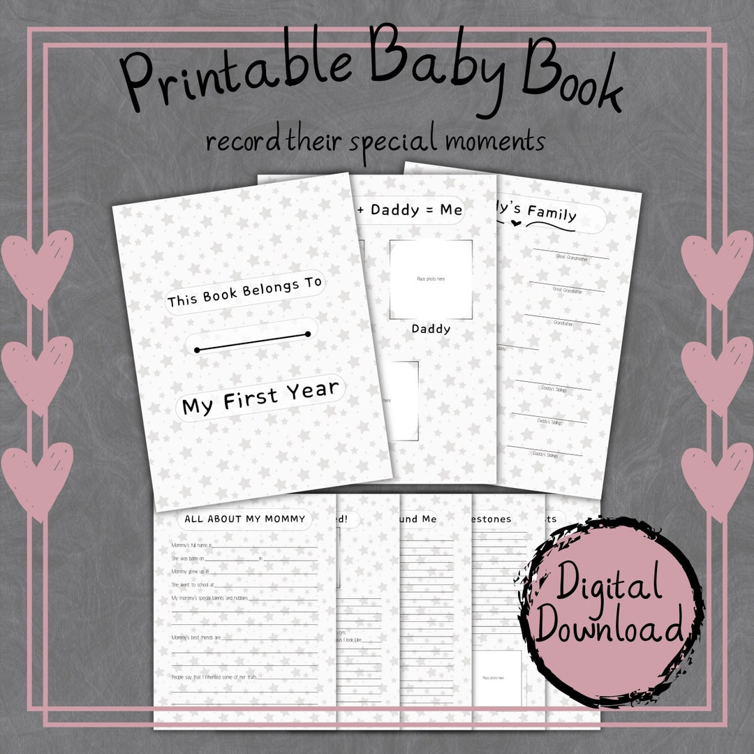 Baby Book Printable Sheets for Keepsake Memories - Etsy