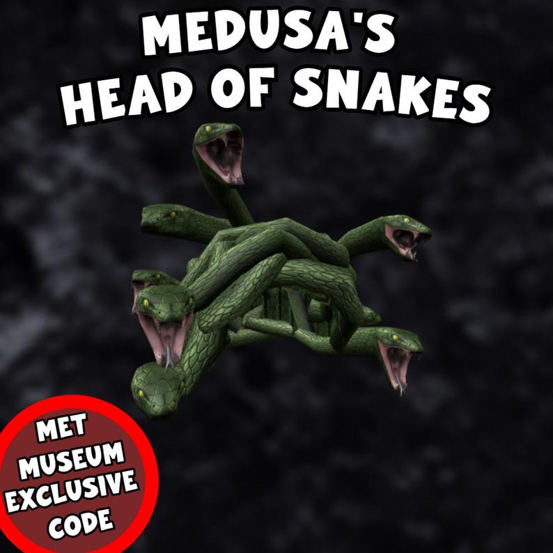 Roblox MET MUSEUM - Medusa's Head of Snakes - Etsy