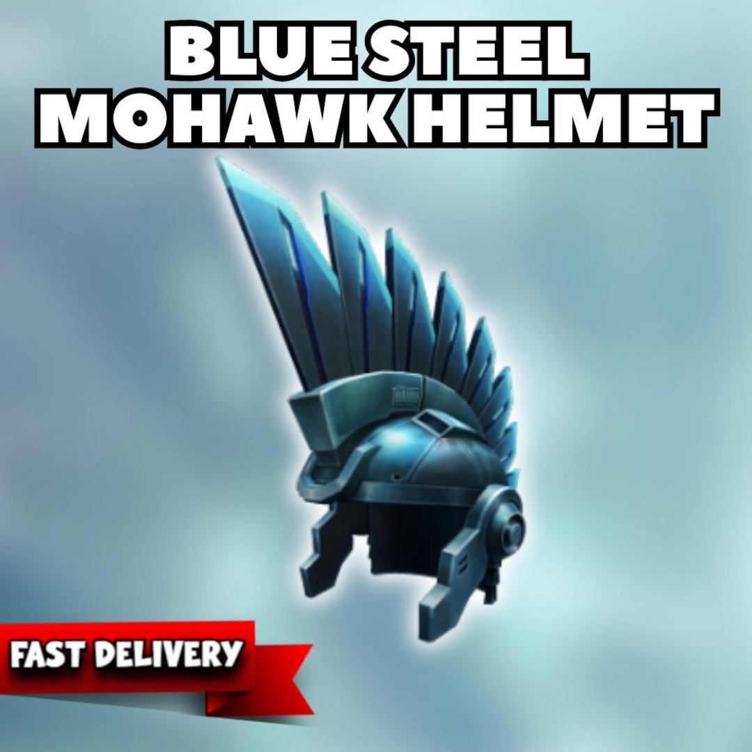 Roblox Blue Steel Mohawk Helmet | Exclusive Promo Code [ALL PLATFORMS ...