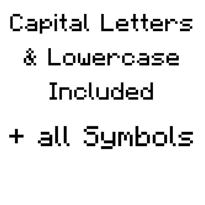 Pixelated Font SVG Bundle, PNG, PDF, Canva, Birthday Letters Craft Cricut - Digital Download - Etsy