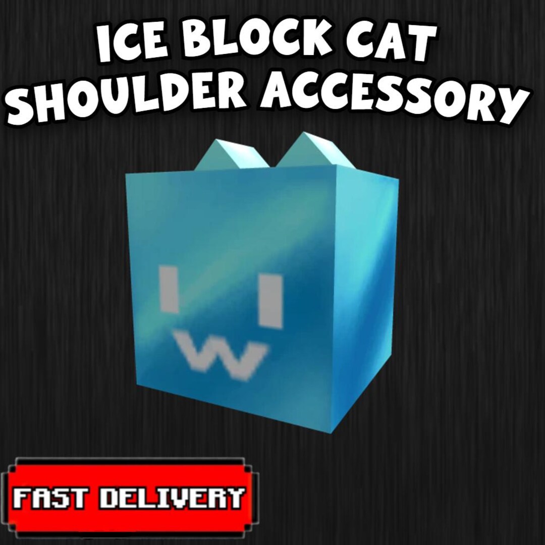 Roblox Toy Code Ice Block Cat Shoulder Accessory [ALL PLATFORMS] - Etsy