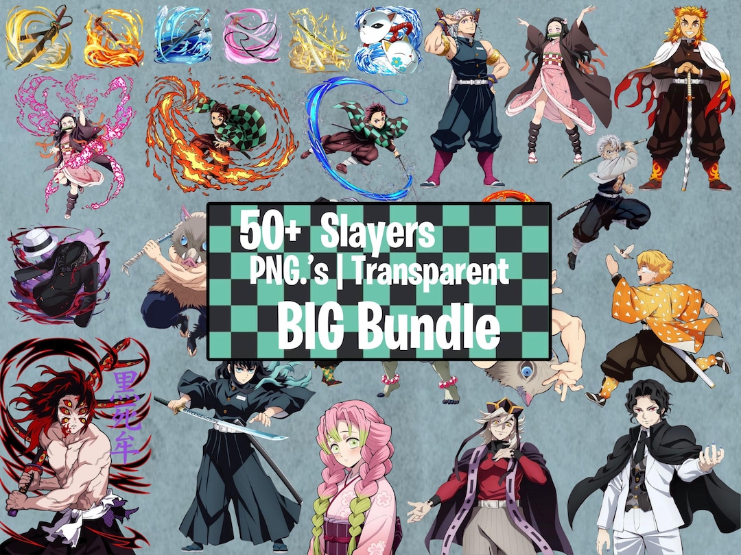 Anime Slayers PNGS | PNG Bundle & Transparent Backgrounds | Characters ...