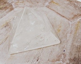 Clear Quartz Tetrahedron Pyramid W/ Reiki Sacred Geometry Platonic ...