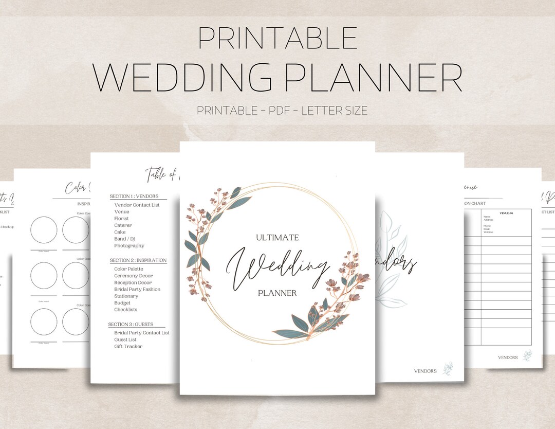 Ultimate Wedding Planner, Printable Wedding Planner, Wedding Binder ...