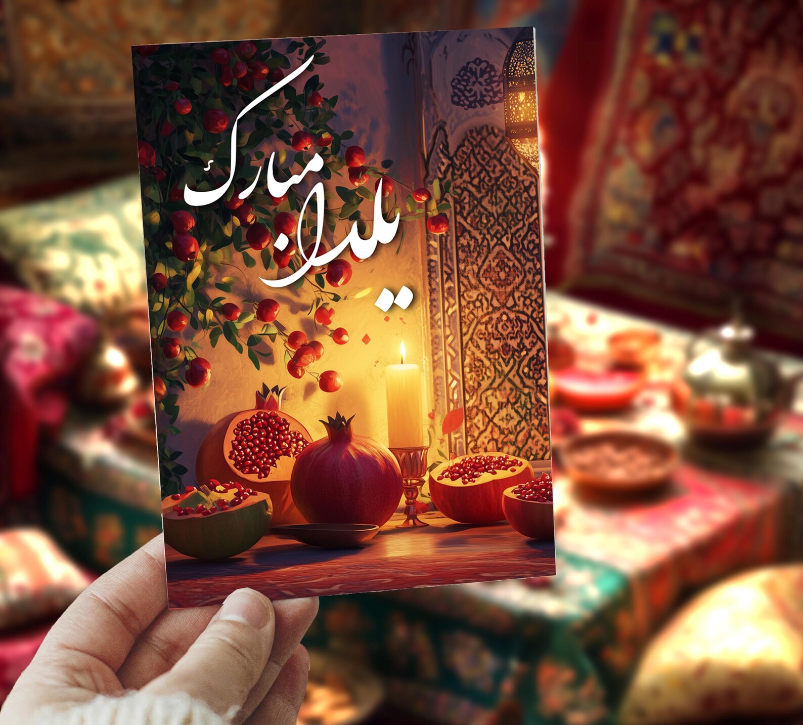 Yalda Night Greeting Card, Celebrate Persian Winter Solstice, Shab-e ...