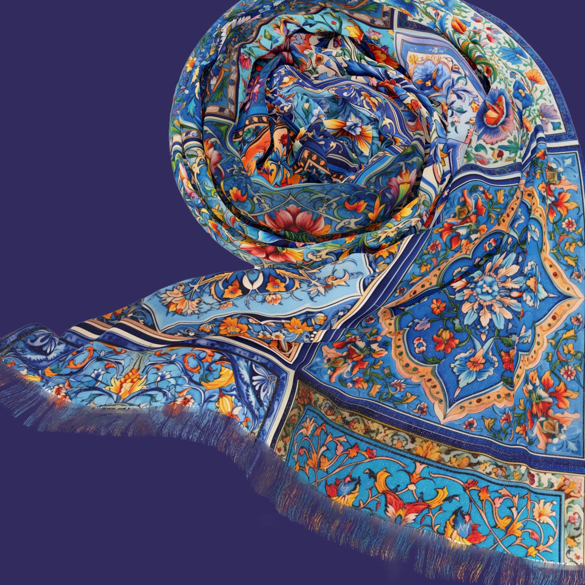 Persian Tile Art Lightweight Scarf, Middle Eastern Inspired Fashion ...