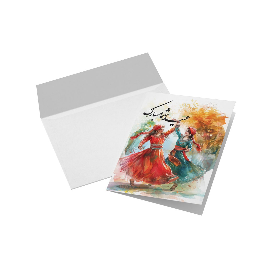 Happy Nowruz Printed Card With Envelope, Nowruz Cards, Greeting Card ...