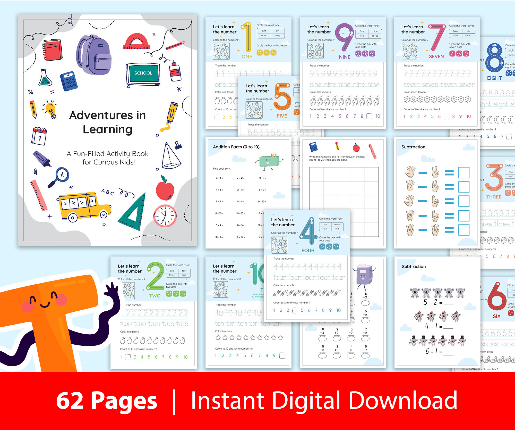 Interactive Pre-k Toddler Educational Activities Printable Activities ...