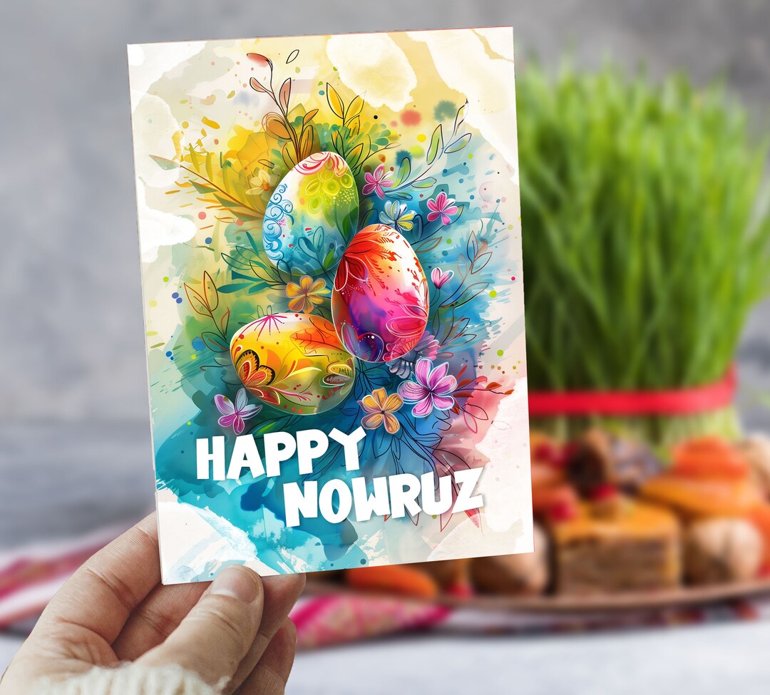 Farsi Nowruz Card: Persian Calligraphy Greeting Card - Etsy