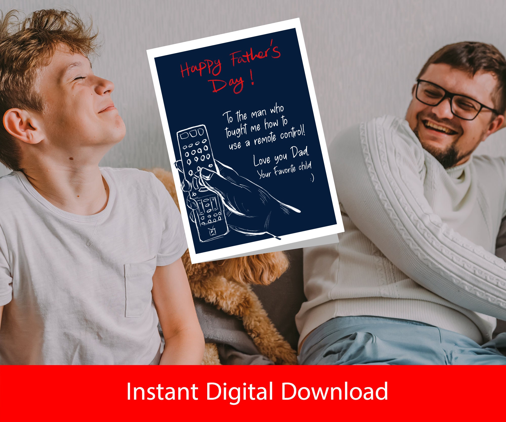 Hilarious Father's Day Printable Greeting Card, Gift for Dad, Instant ...