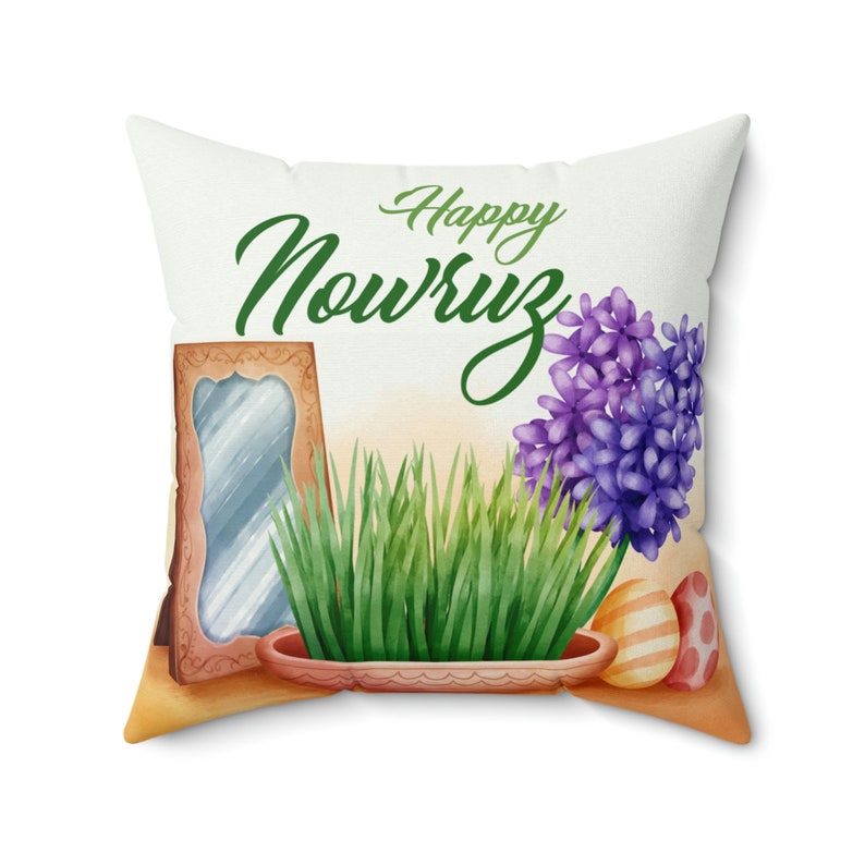 Happy Nowruz Sofa Pillow, Nowruz Decor, Nowruz Pillow, Throw Pillow ...