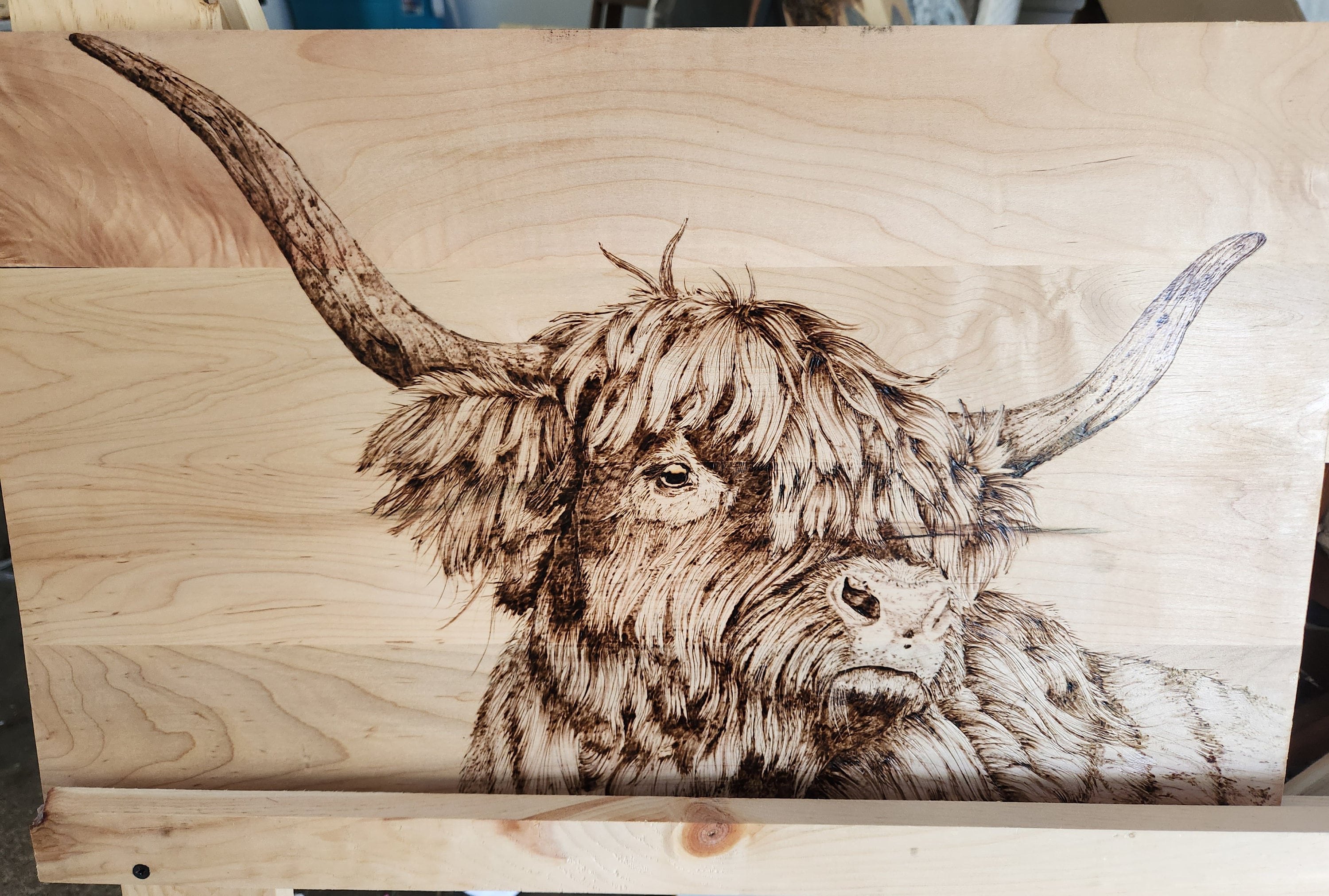 Highland Cow Wood Burning - Etsy
