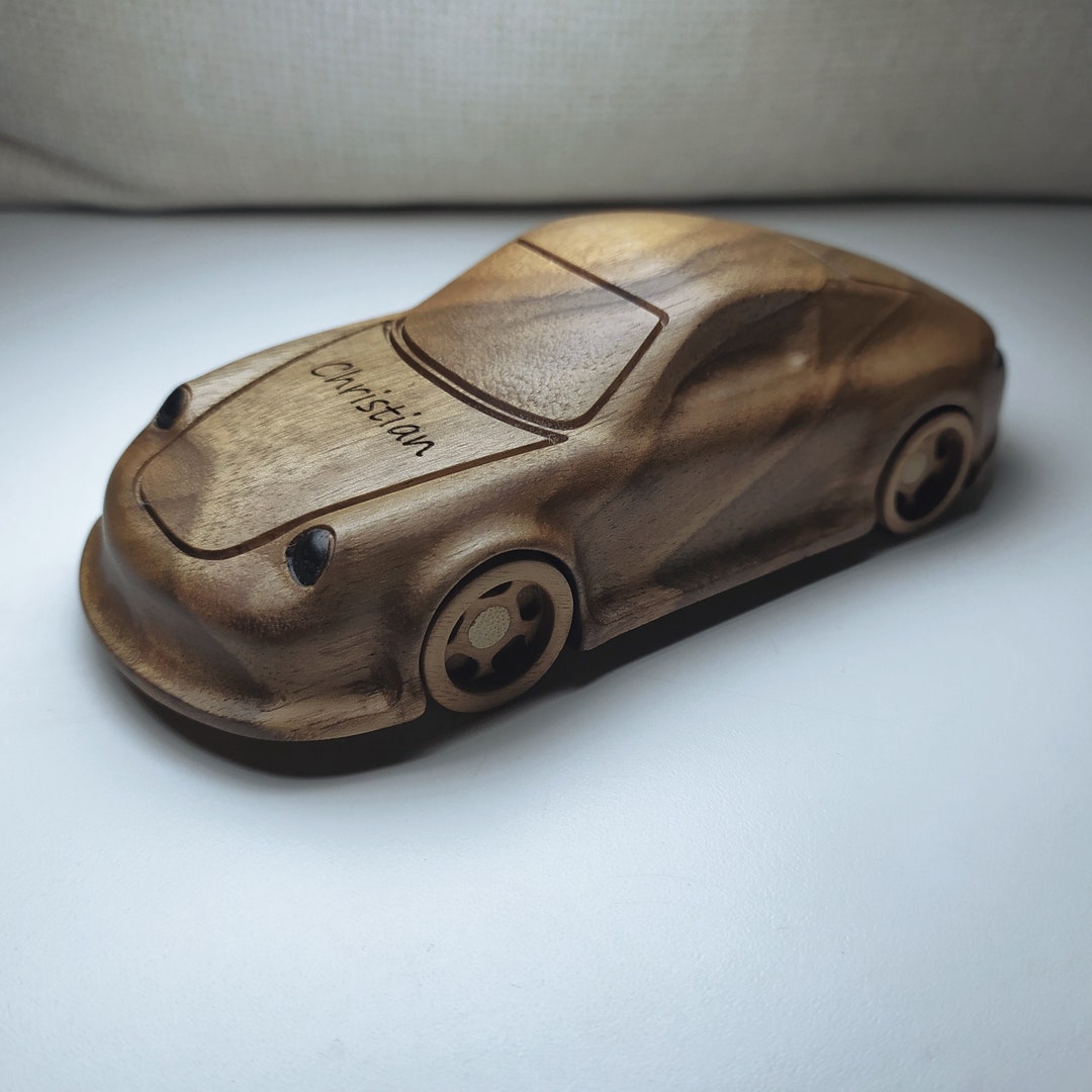 Personalized Wooden Toy Car Porsche 911, Custom Name Toy Car, Christmas ...