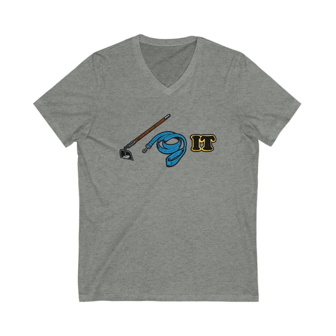 Hoe Leash It Print V Neck Tee - Etsy