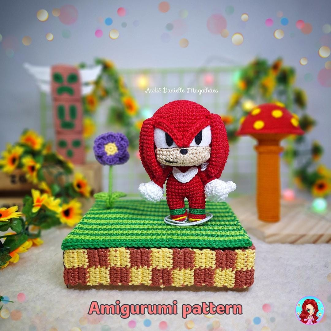 Knuckles, the Echidna Amigurumi Pattern - Etsy