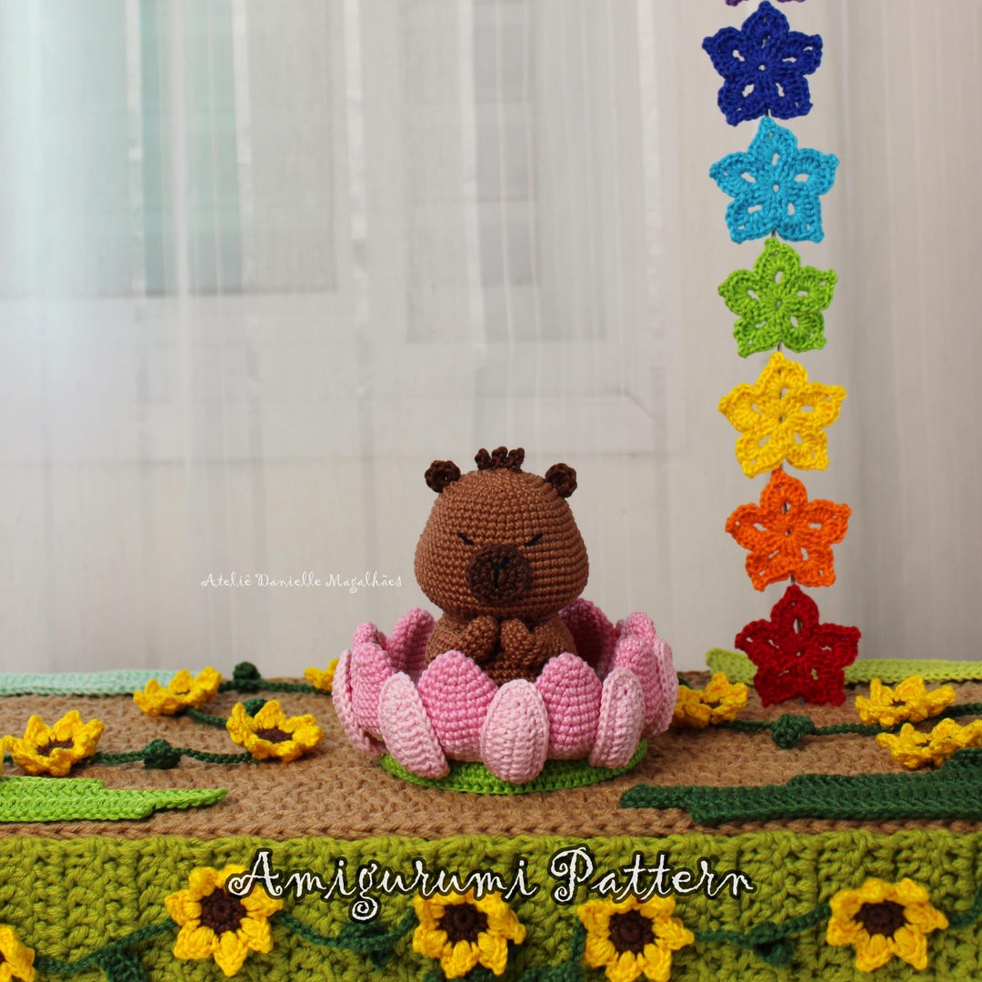 Zenbara - the Lotus Capybara - Digital PDF Crochet Pattern - Etsy