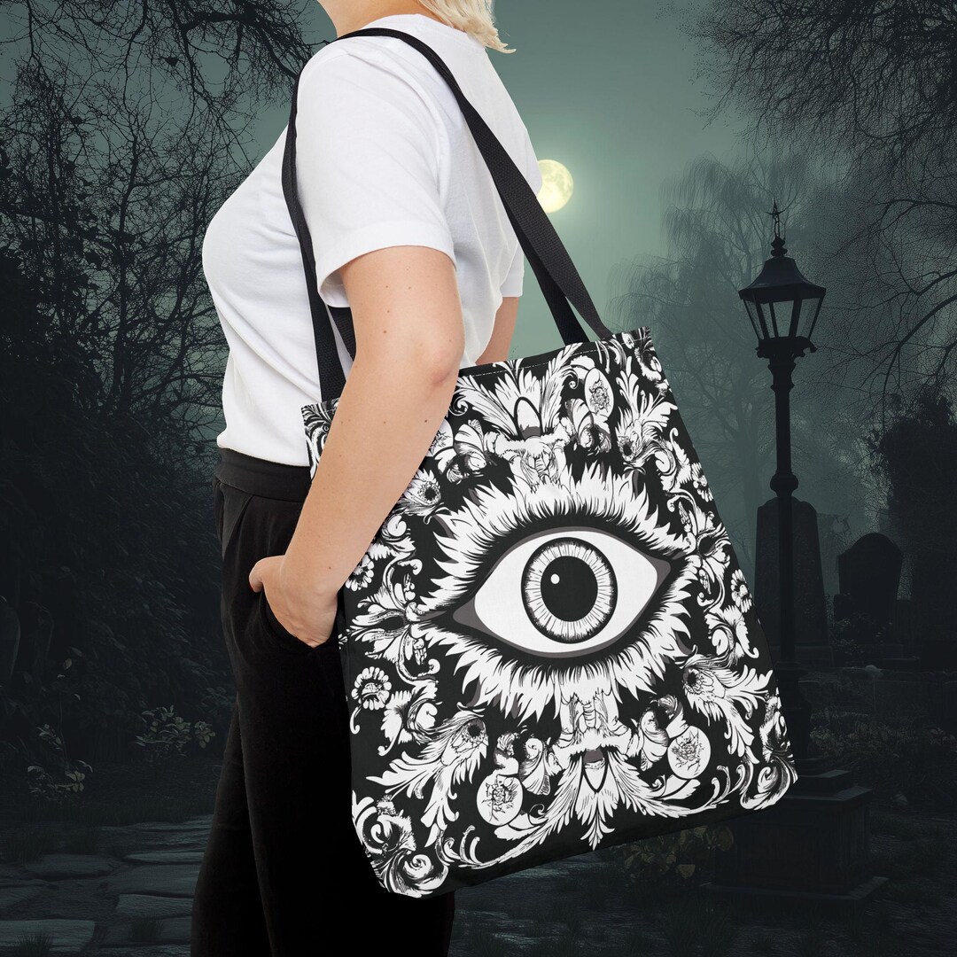 Cursed Eye Goth Tote Bag: Dark Romance Mystical Shoulder Bag - Etsy