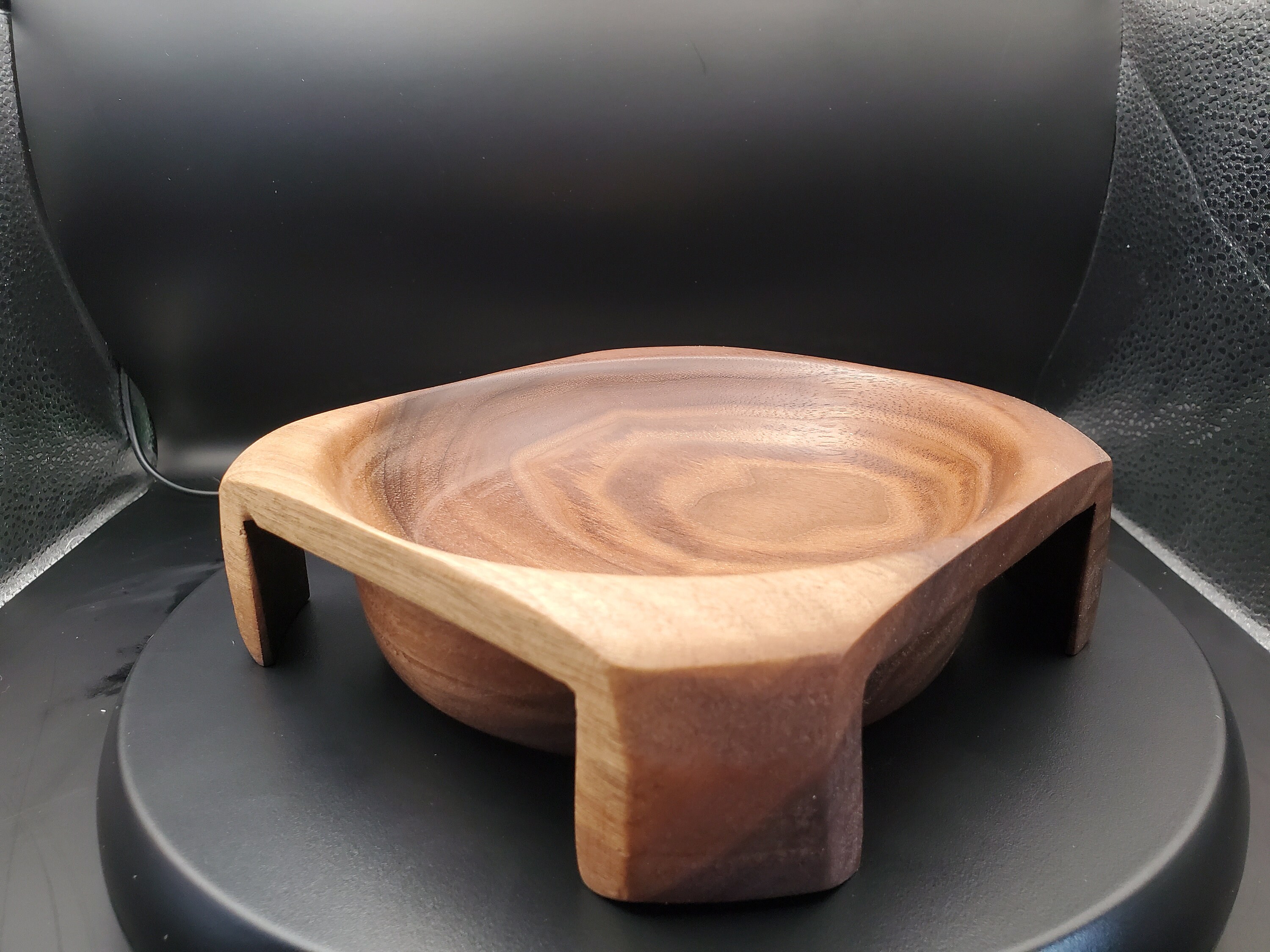 Lathe Turned Book Matched Square Black Walnut Bowl Set - Etsy
