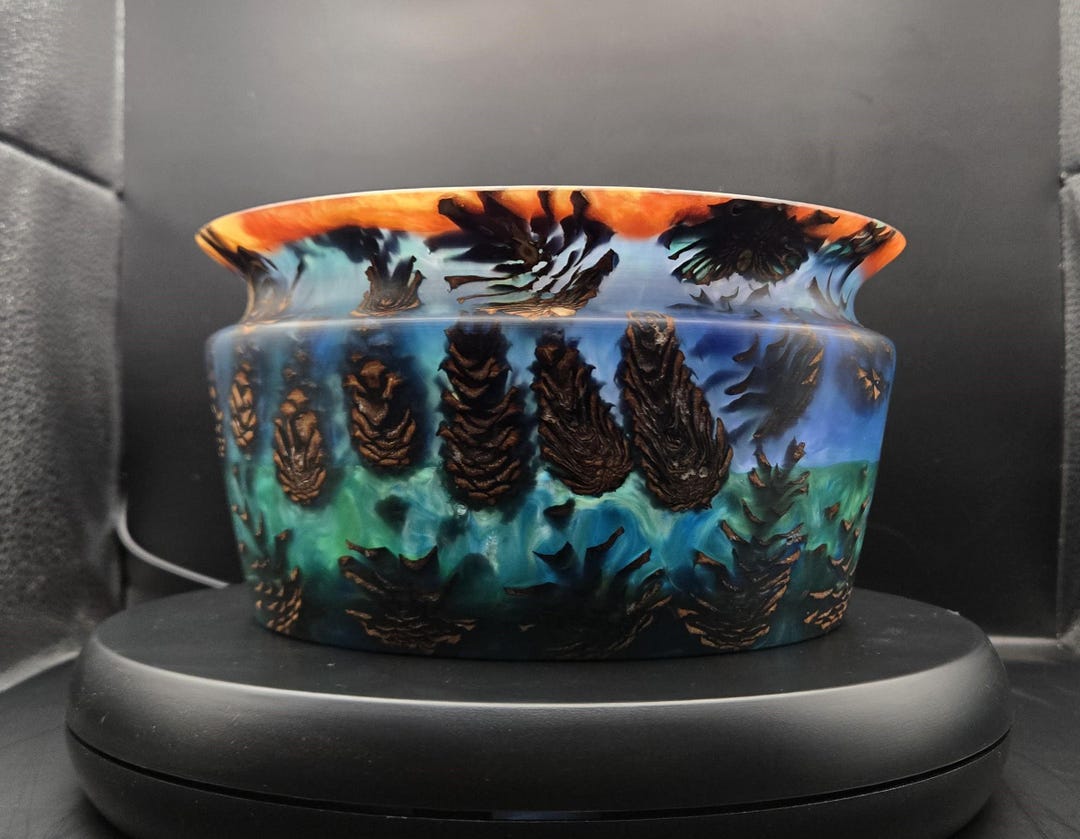 Pinecone and Resin Lathe Turned Bowl - Etsy