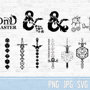 Dnd Dungeons and Dragons 50 Symbols & Silhouettes Png / Svg High Res ...
