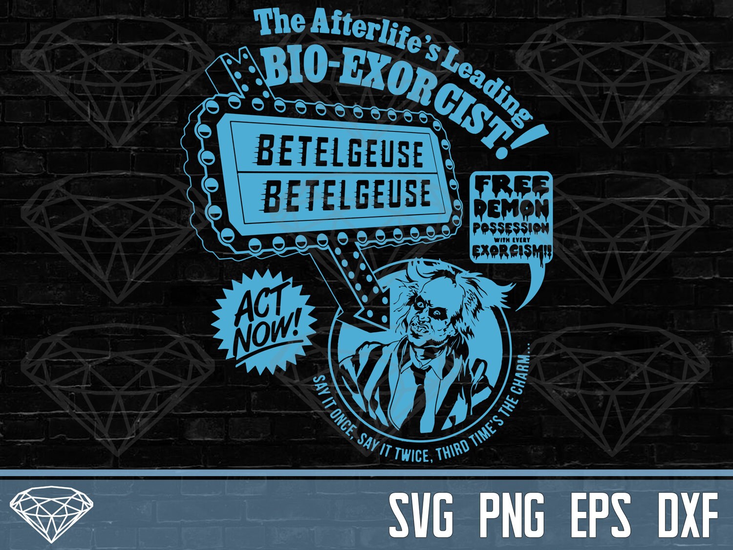 Beetlejuice Svg / Bio Exorcist Png / Tim Burton EPS / Betelgeuse DXF ...