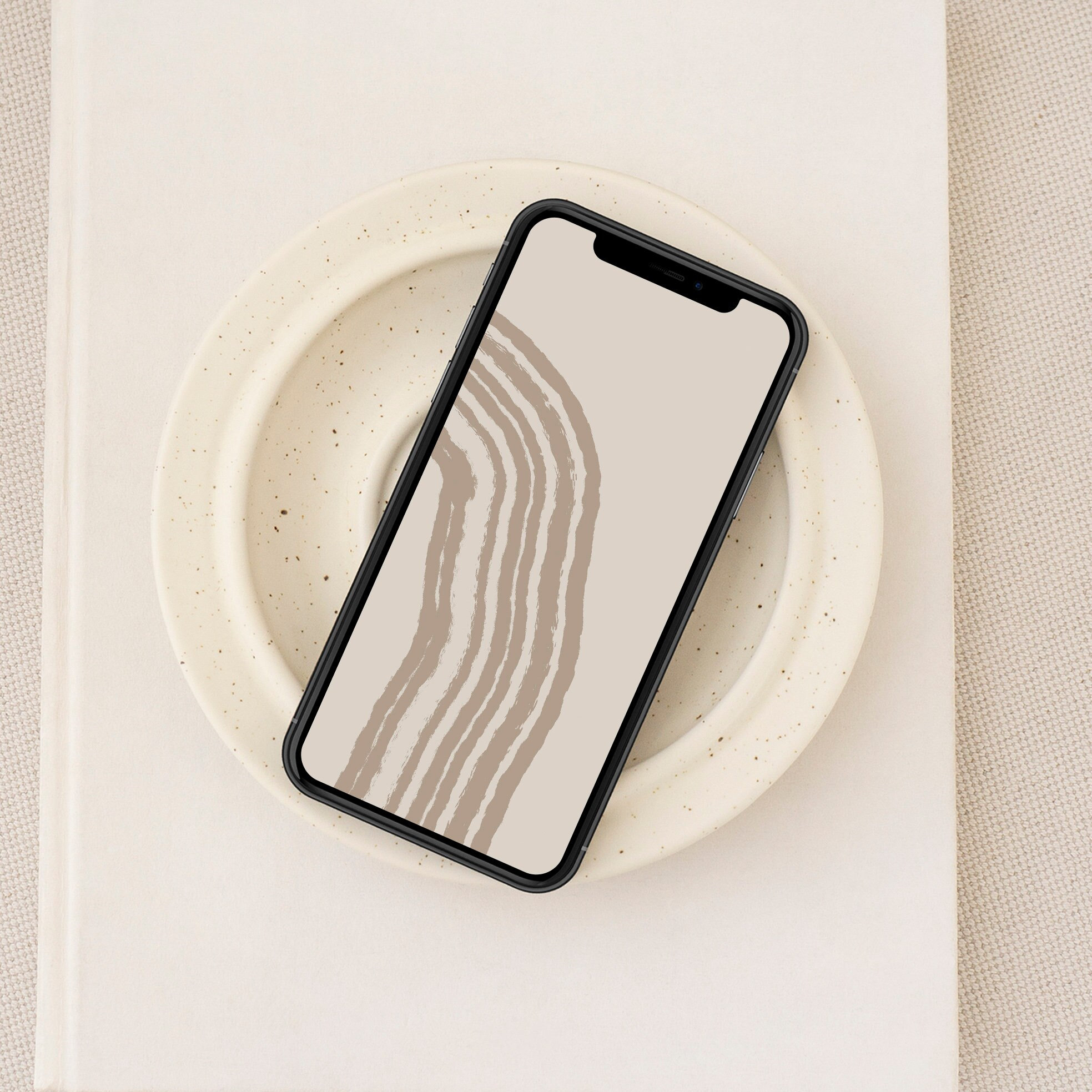 Neutral Mobile Phone Wallpaper, Beige and Brown Cozy Screen Saver, Soft ...