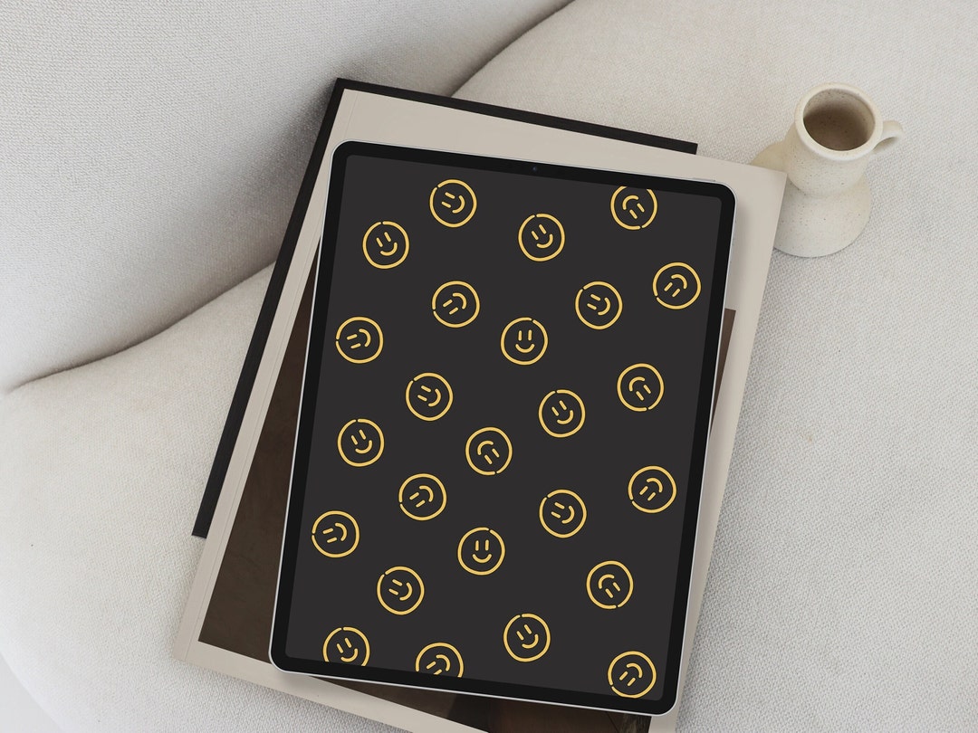 Yellow Smiley iPad Wallpaper, Fume Yellow Smiling Faces Tablet ...