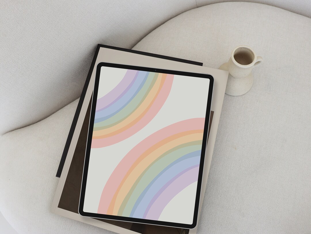 Cute Rainbow Pride iPad Wallpaper, Stylish Aesthetic Tablet Background ...