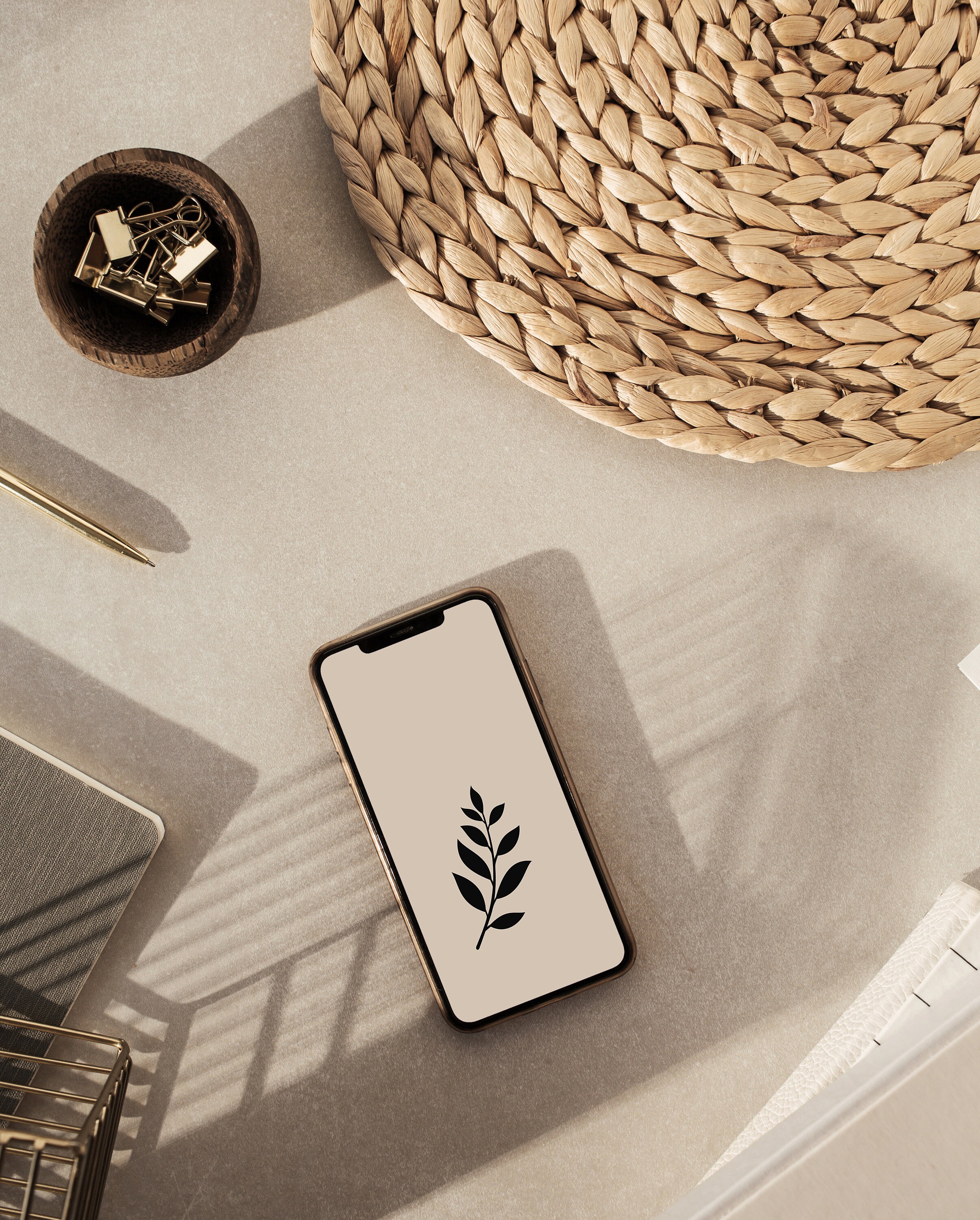 Mid Century Modern Phone Wallpaper Set of 5, Mid Century Elements ...