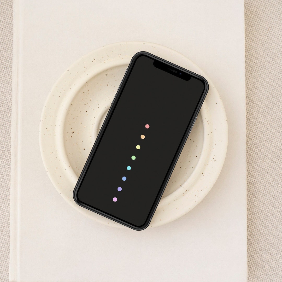 Neon Rainbow on Dark Phone Wallpaper, Colorful Fancy Android Lock ...