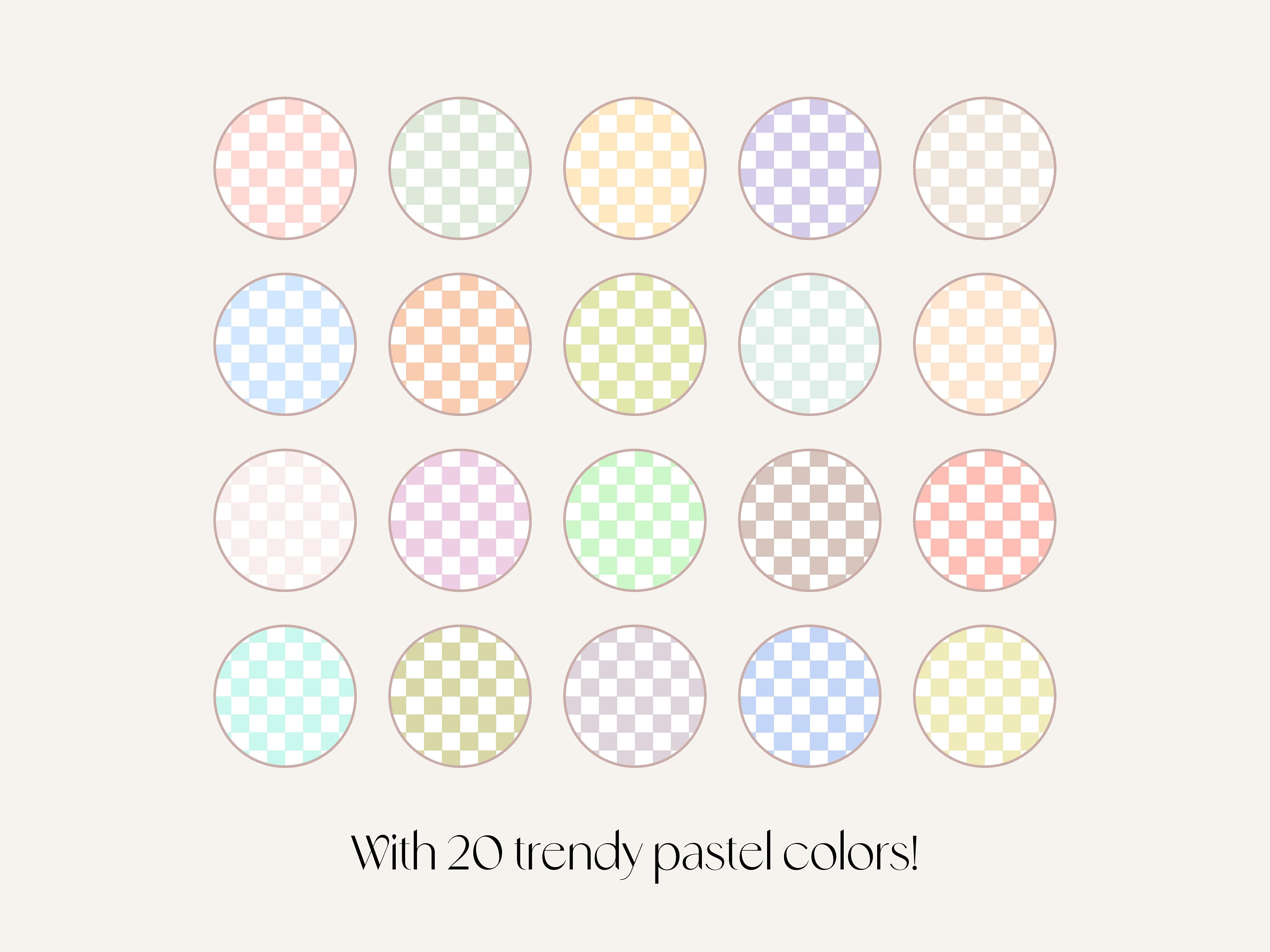 20 Pastel Checkered Instagram Highlight Covers, Minimal Checked IG ...