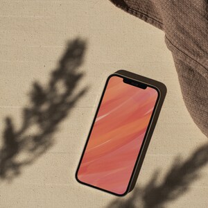 Sunset Brush Strokes Mobile Phone Wallpaper, Warm Colors Natural iPhone ...