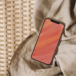 Sunset Brush Strokes Mobile Phone Wallpaper, Warm Colors Natural iPhone ...