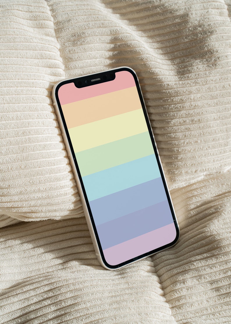 Pastel Rainbow Lines iPhone Wallpaper, Colorful Funky iPhone Background ...