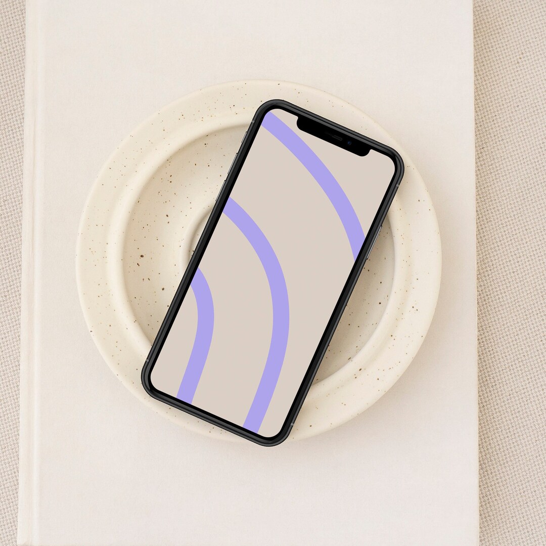 Lilac Lines Aesthetic iPhone Wallpaper, Purple Android Lockscreen, Mid ...