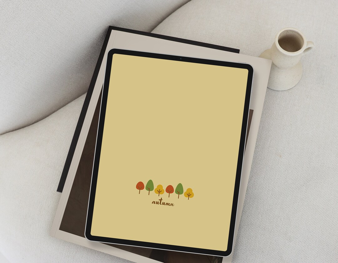 Aesthetic Autumn iPad Wallpaper, Cute Autumn Trees Tablet Background ...