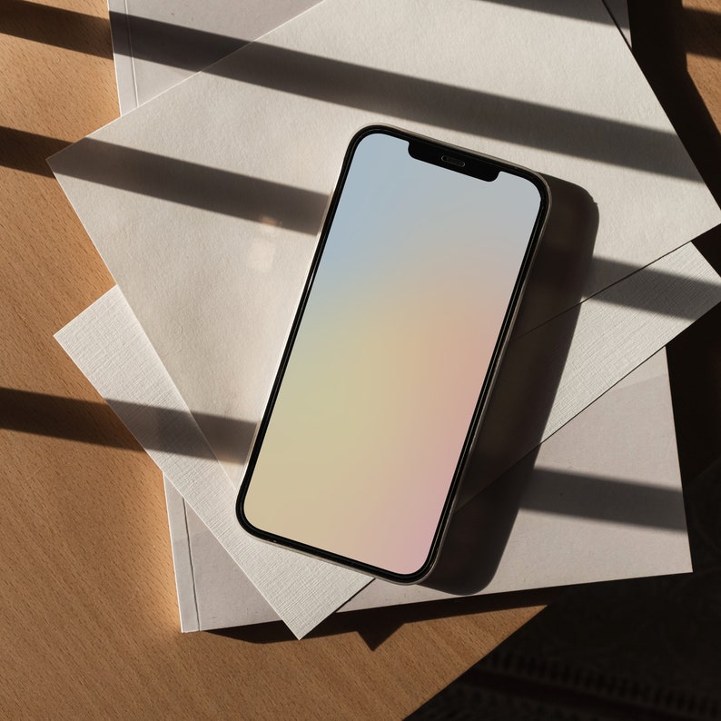 Sunset Gradient Stylish Phone Wallpaper Aesthetic Aura Iphone - Etsy