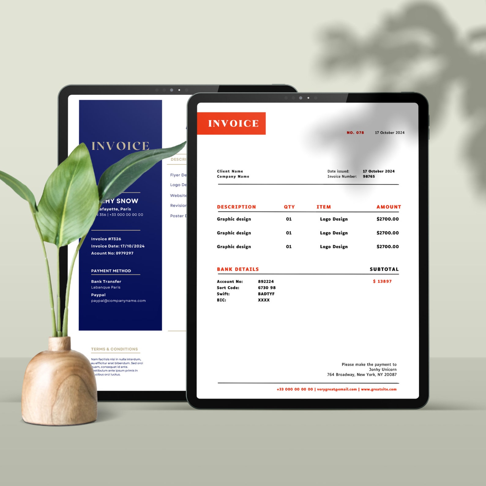 Small Business Invoice Template, Minimalist Business Invoice, Canva ...