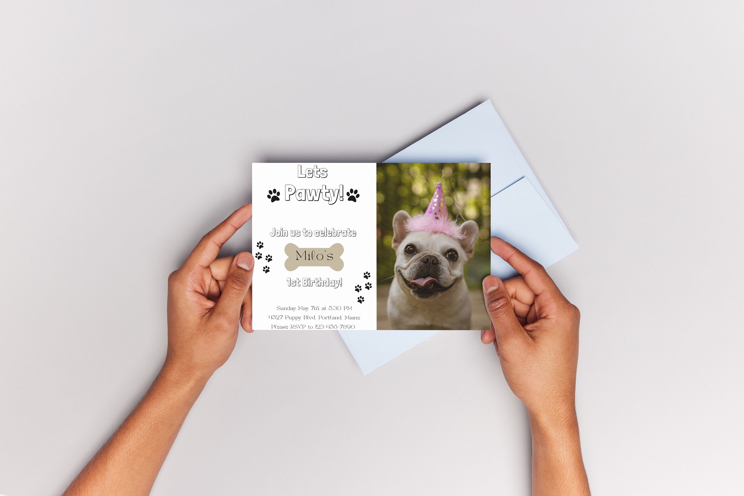 Photo Dog Birthday Invitation Template Birthday Party - Etsy