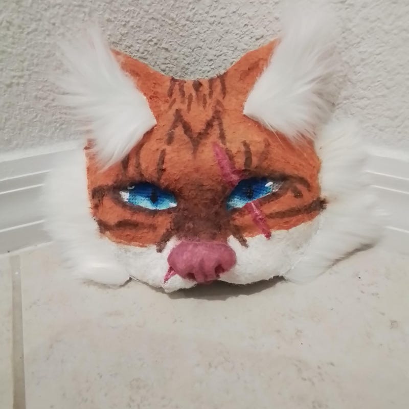 Therian Orange Tabby Cat Mask - Etsy