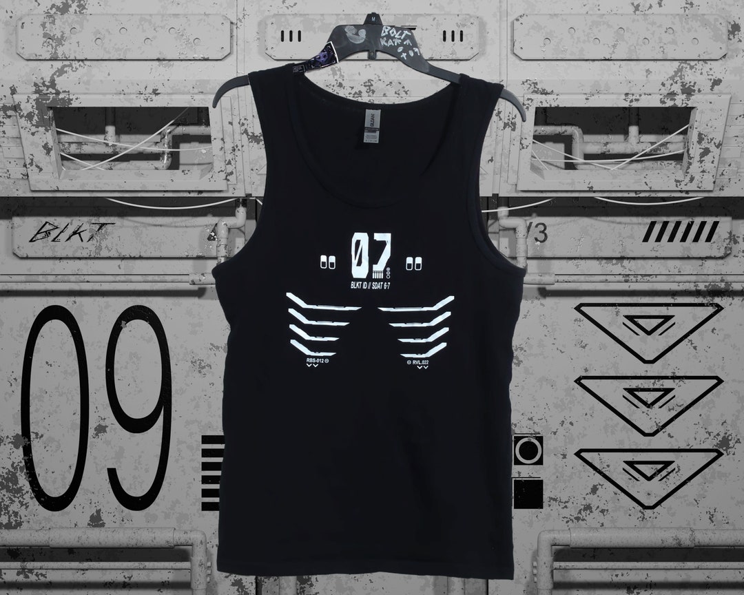 Skeleton Cyberpunk Tank Top- RIBS 07 - Etsy