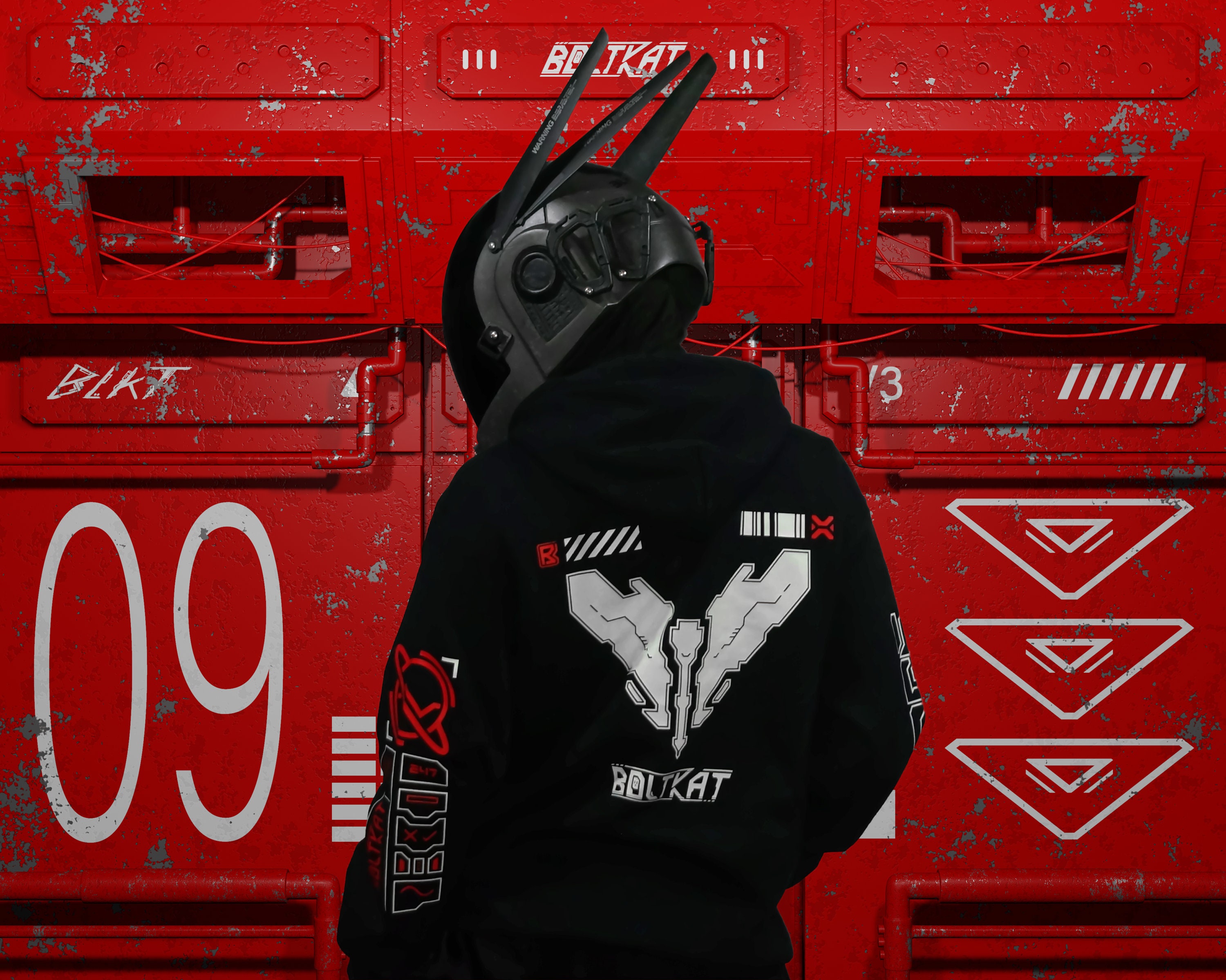 WINGS Techwear Red Yellow Hoodie, Futuristic Darkwear - Etsy