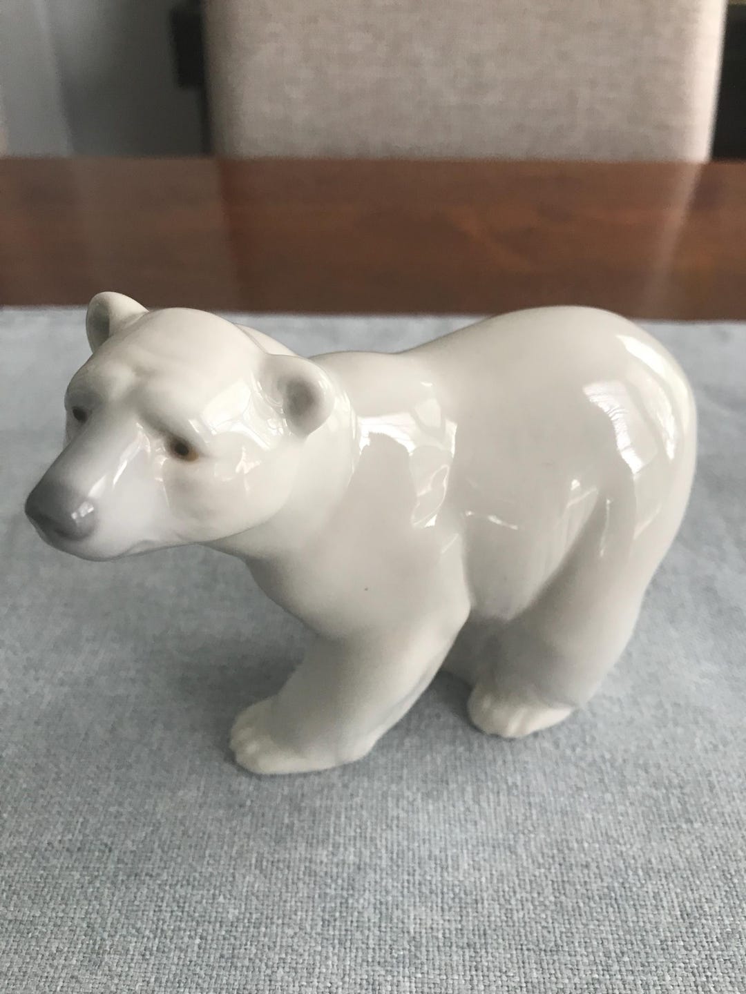 Vintage Lladro Polar Bear Figurine , Hand Made in Spain . - Etsy