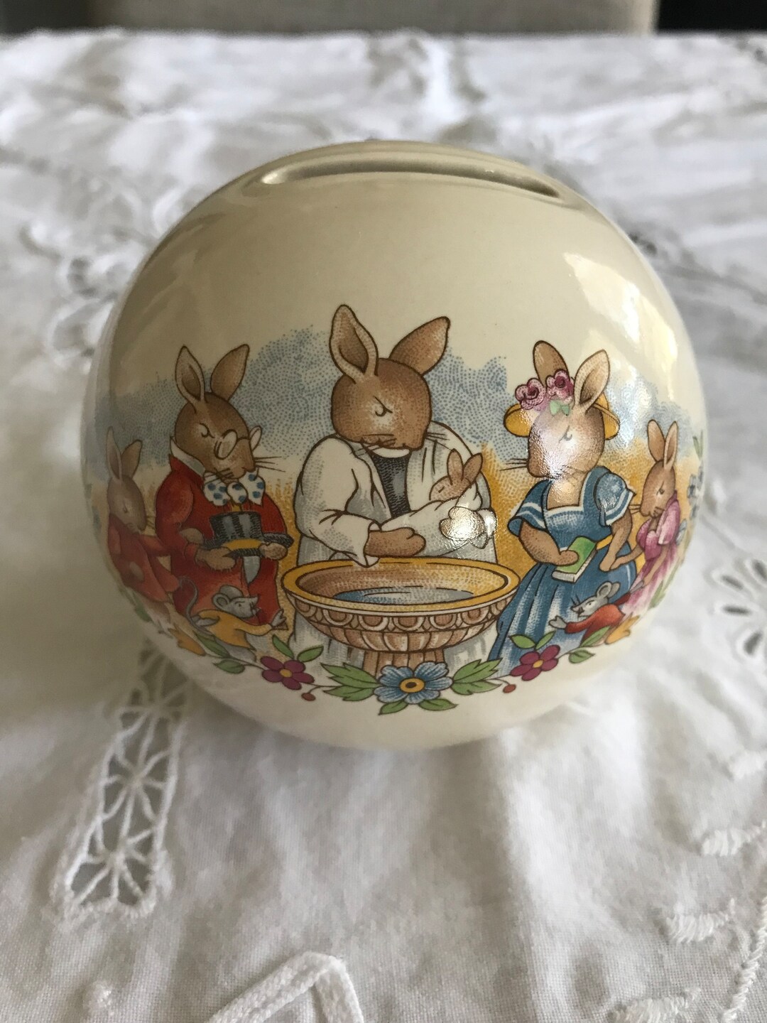 Vintage Ceramic Royal Doulton Bunnykins " Celebrate Your Christening ...