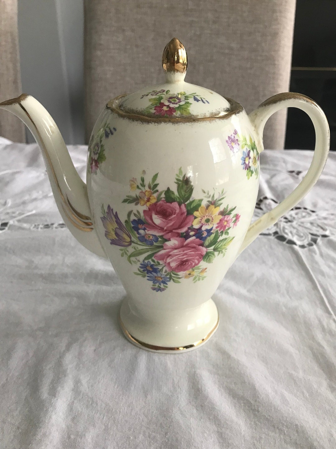 Vintage Foley Tulip Floral Teapot With Lid , E Brain and Co Ltd ...